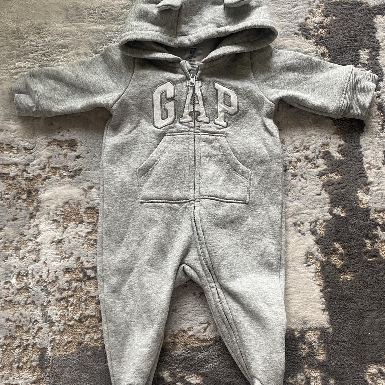 GAP baby all in one 🩶 size 0-3 months only worn... - Depop