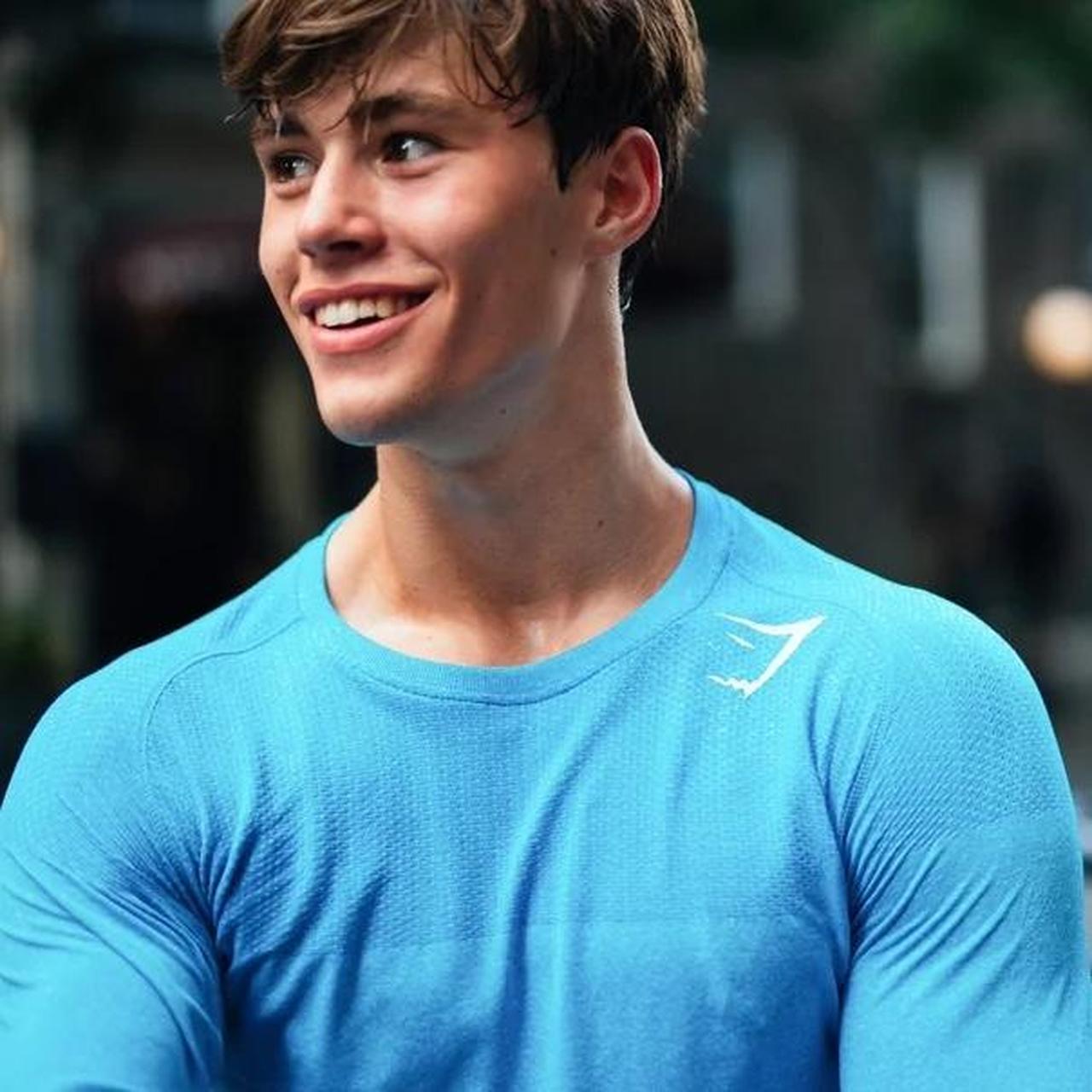 GYMSHARK phantom seamless Light blue 🦈 Size -... - Depop