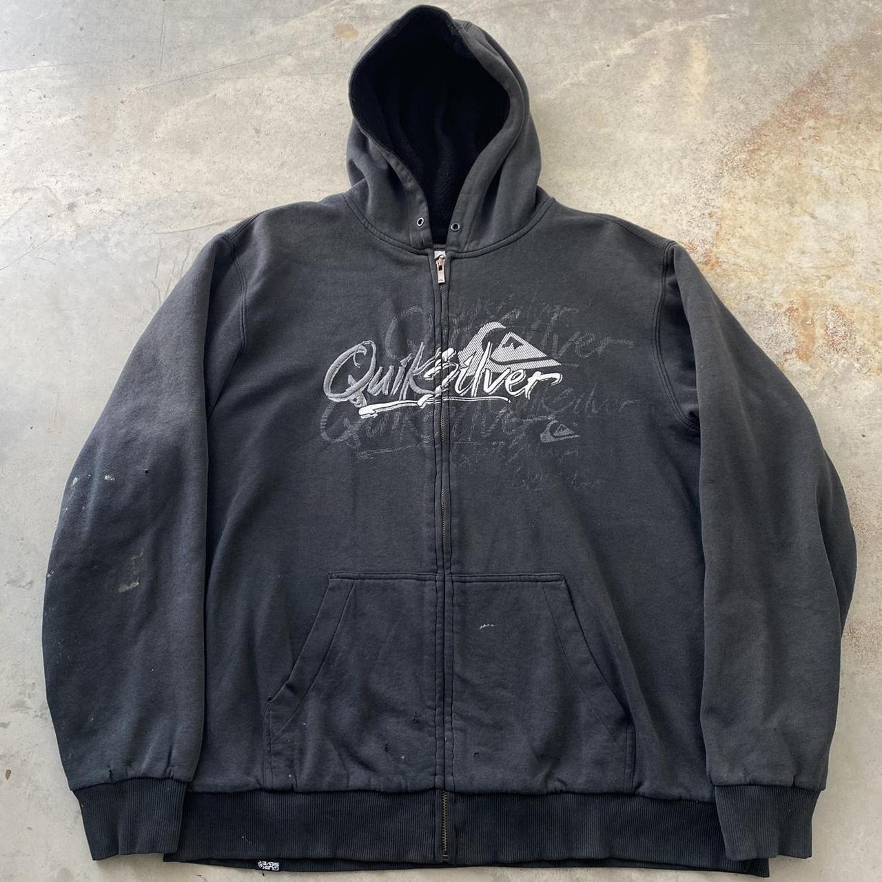 Y2K Quiksilver Hoodie Vintage Surf Brand Hoody Cozy... - Depop