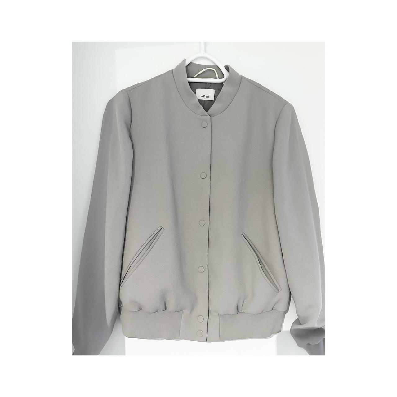 Grey Aritzia Babaton bomber jacket #Bomber - Depop