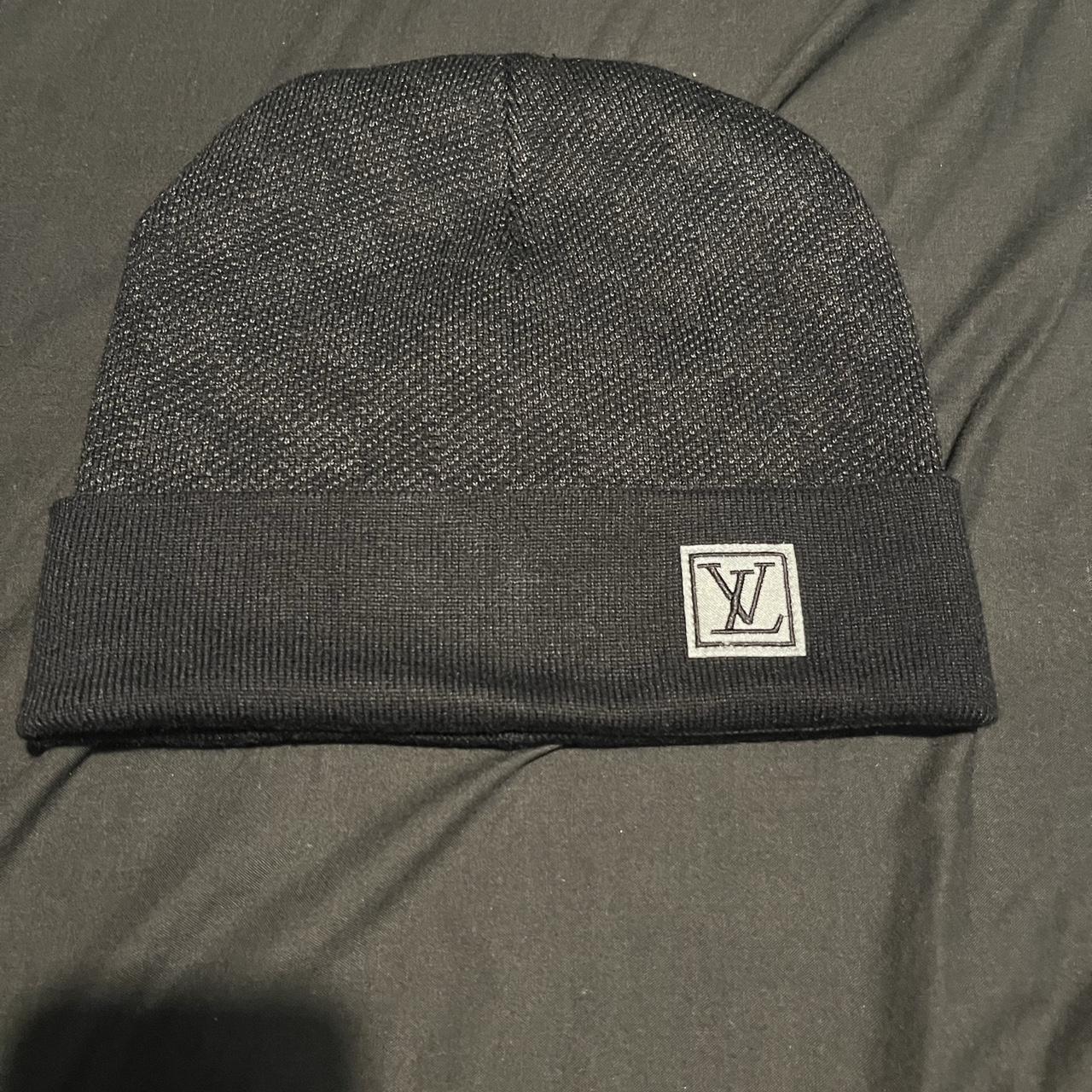 dark grey lv beanie good condition with tags not... - Depop