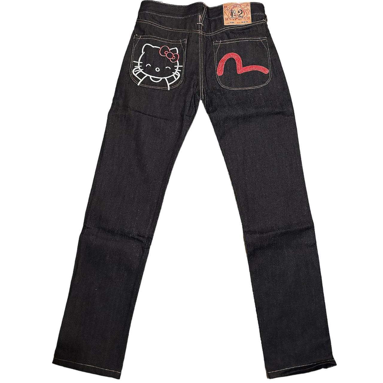 Hello Kitty Evisu Jeans 31x34 Hello Kitty x... - Depop