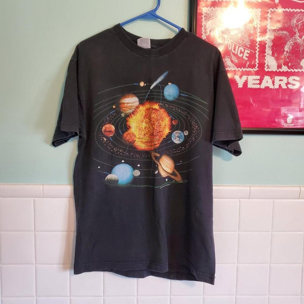 Vintage 1998 90s 1990s Solar System Space Graphic... - Depop