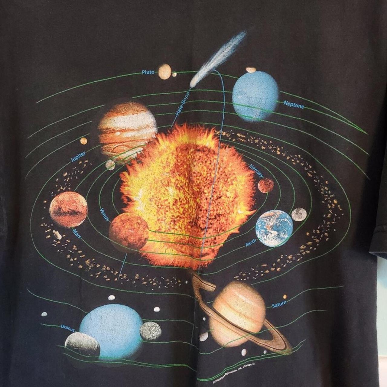 Vintage 1998 90s 1990s Solar System Space Graphic... - Depop