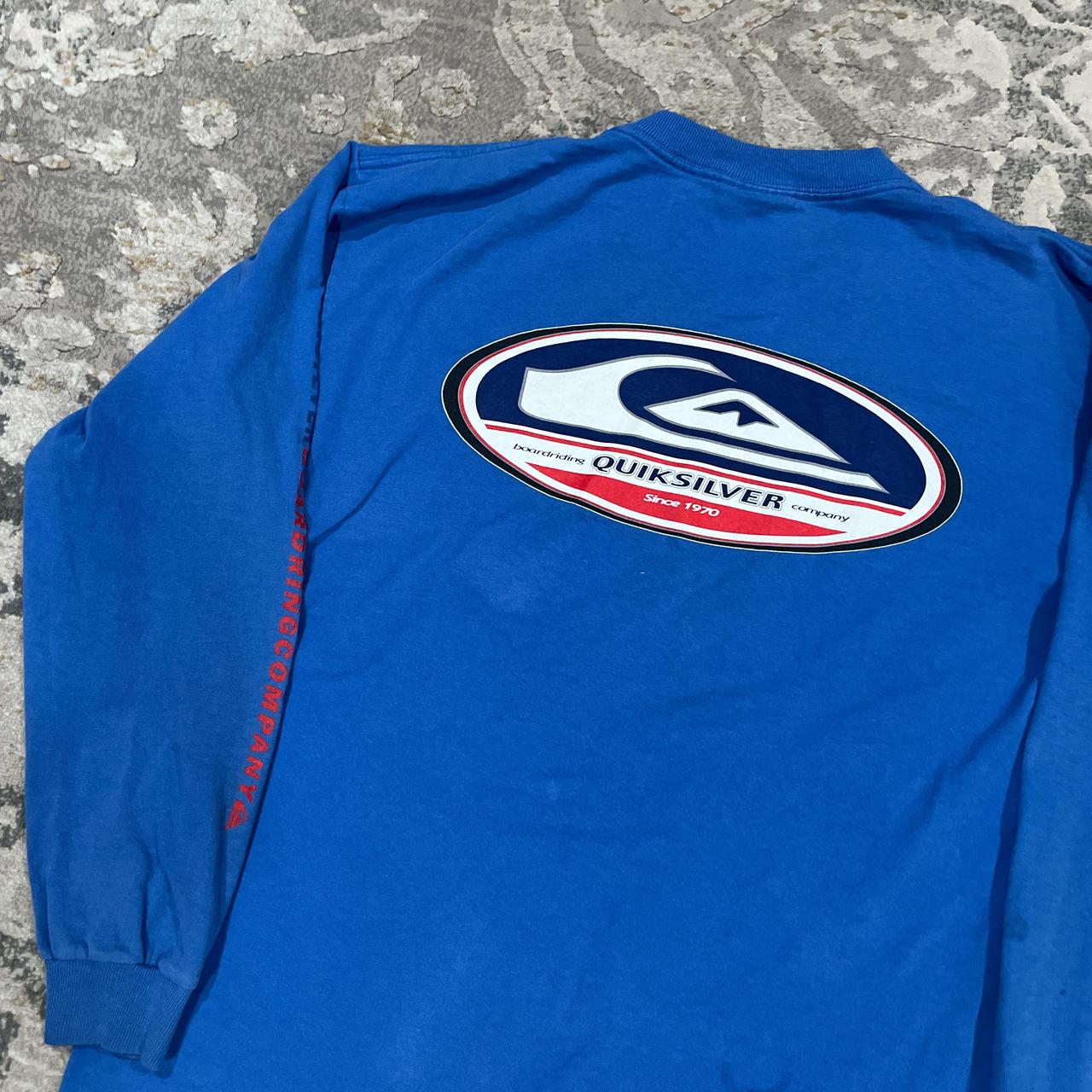 Quiksilver blue long sleeve shirt #skater pit to... | Depop