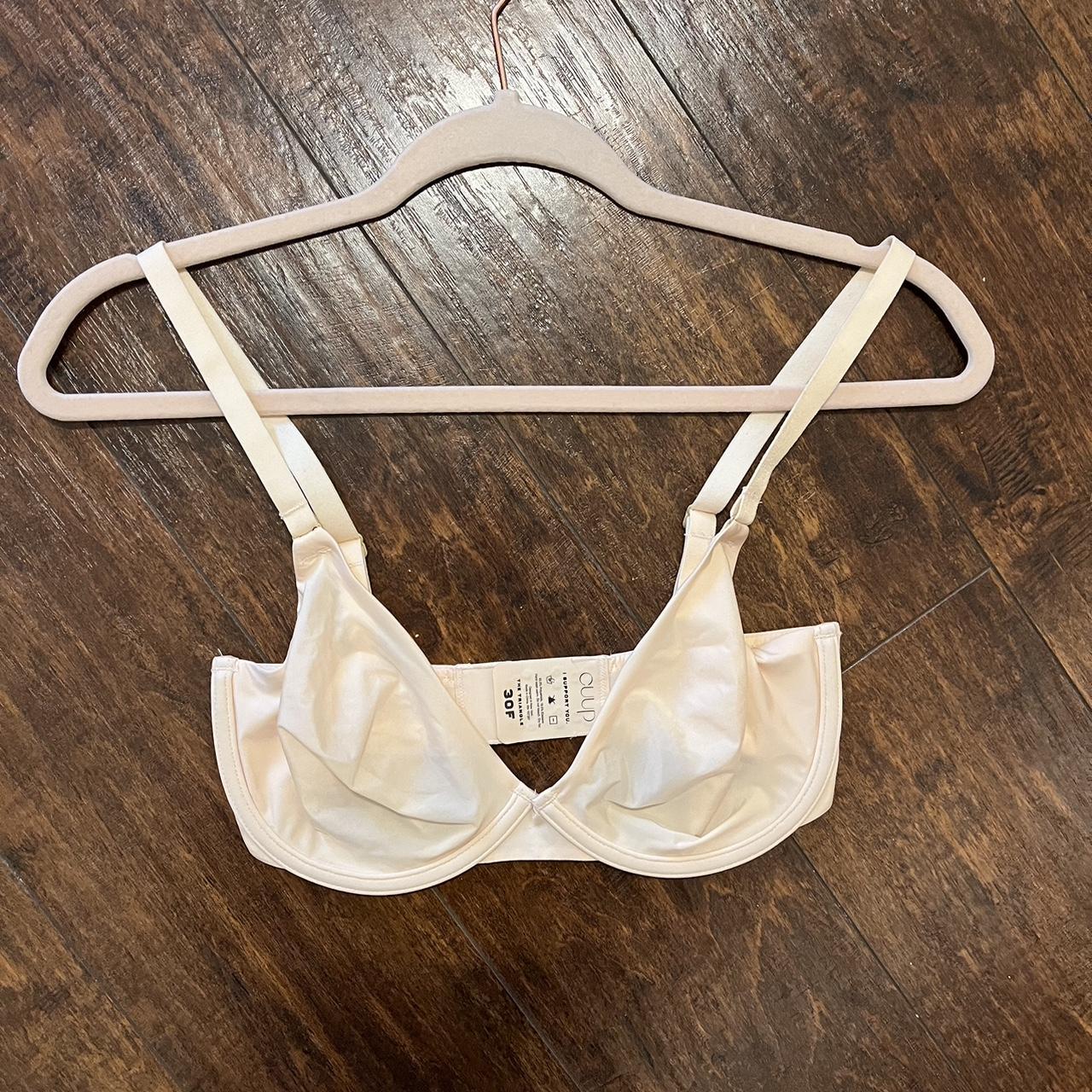 CUUP Women's Pink and Tan Bra | Depop