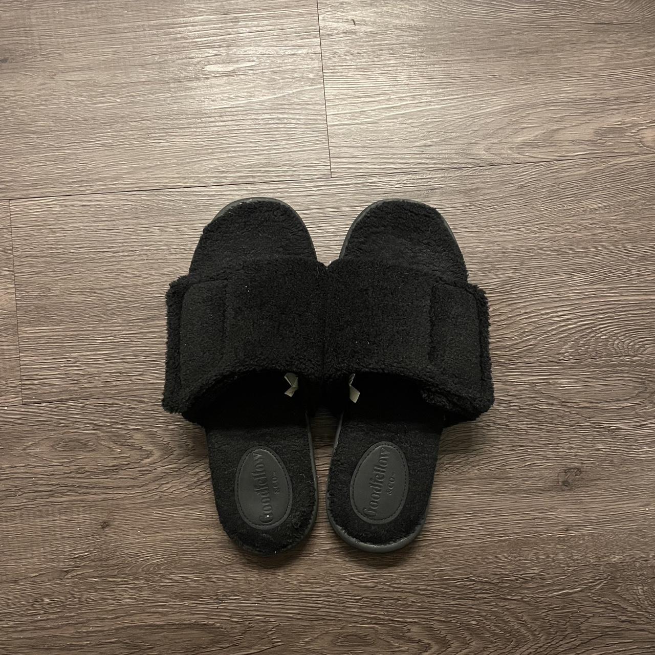 Black Goodfellow & Co. slippers #loungewear Text... - Depop