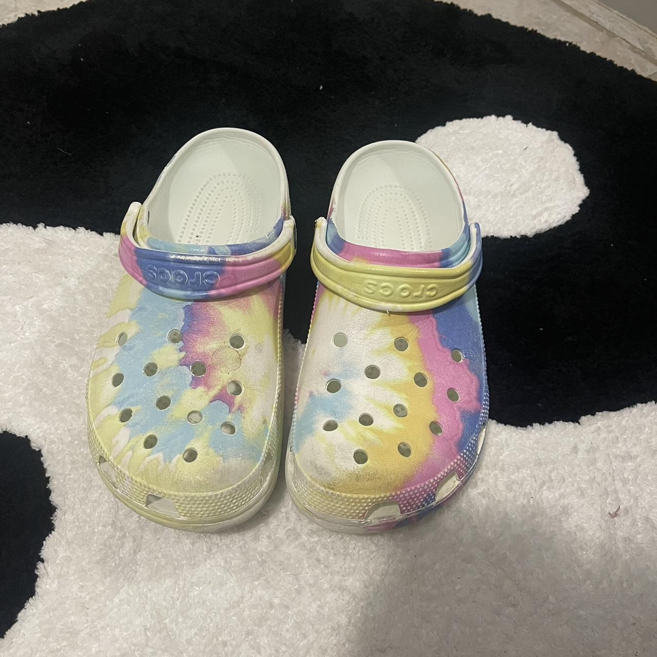 Multicolor crocs Used Mens size 10 - Depop