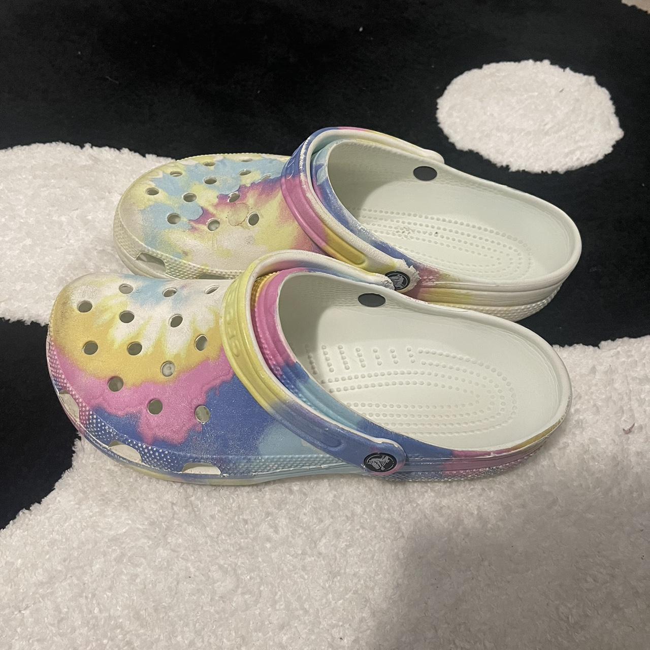 Multicolor crocs Used Mens size 10 - Depop