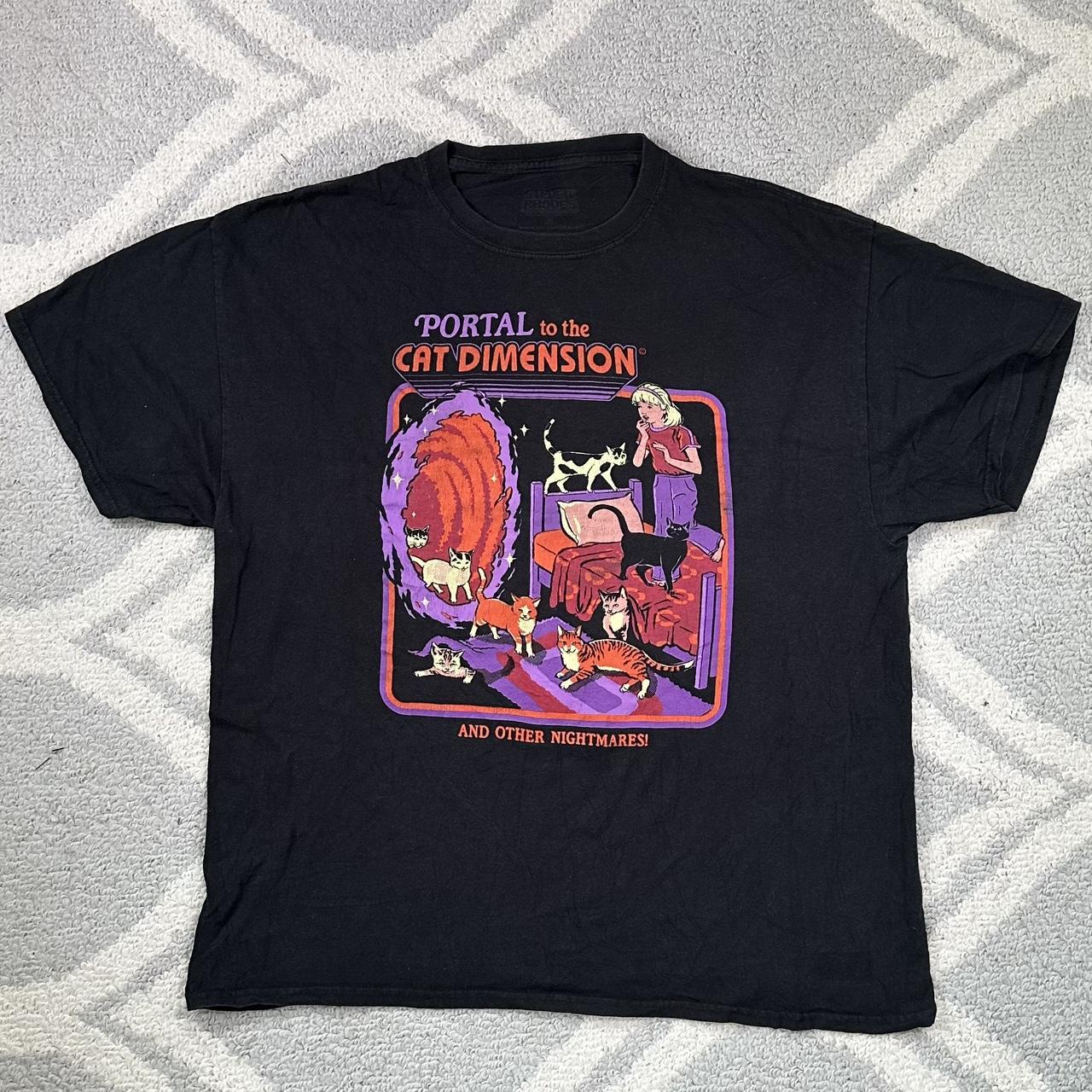 Steven Rhodes Cat Dimension Funny Graphic T... - Depop