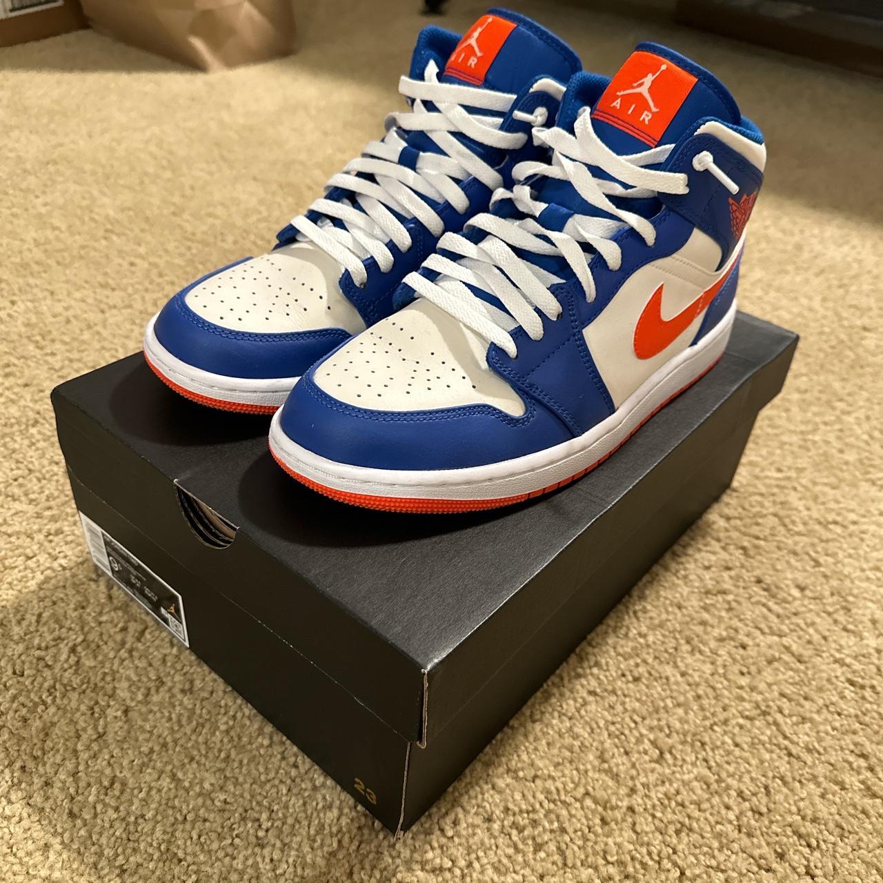 Nike Air Jordan 1 Mid Knicks Colorway Worn Once... - Depop