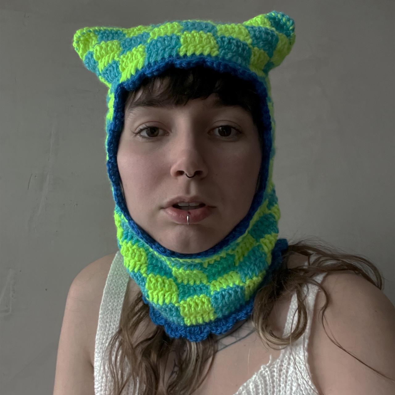 Cat Ear Balaclava ⁠ One of a kind⁠ 100% Handmade... - Depop