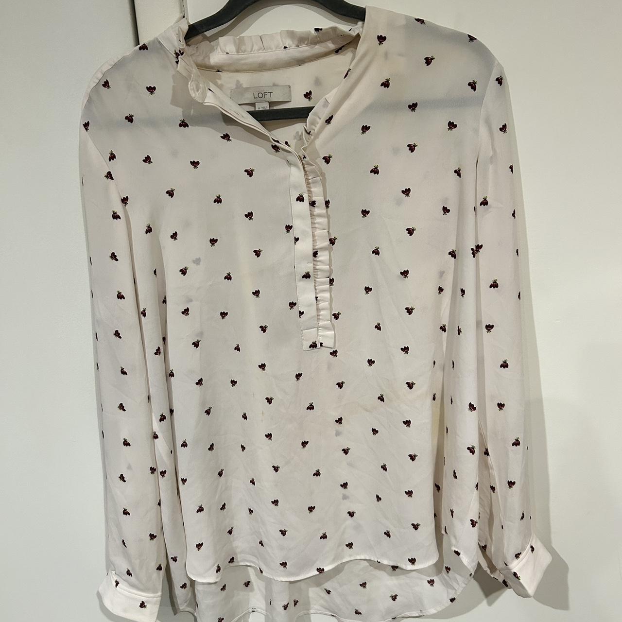 Loft brand floral blouse - Depop
