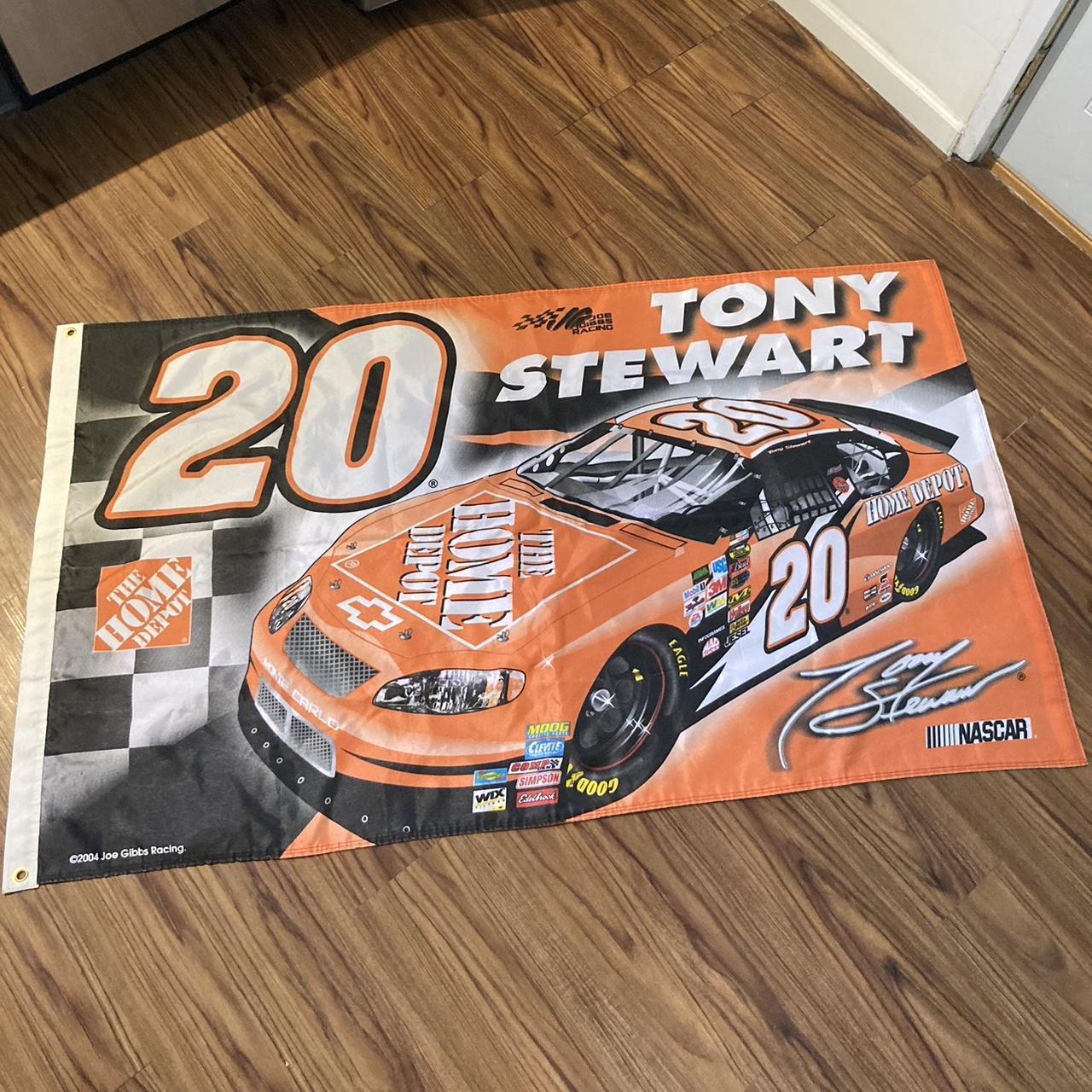 2004 Tony Stewart NASCAR Flag. Awesome graphic.... - Depop