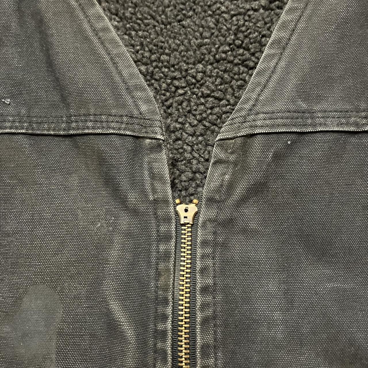 carhartt faded sherpa-lined zip up vest •vest zips... - Depop