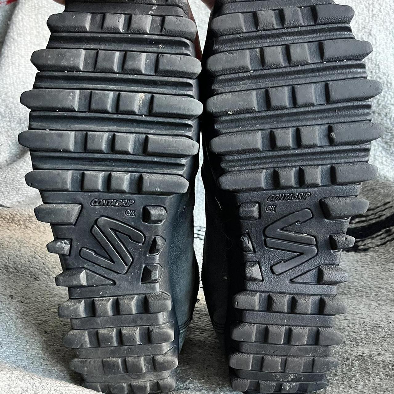 salomon grey leather sude contagrip hiking clogs... - Depop