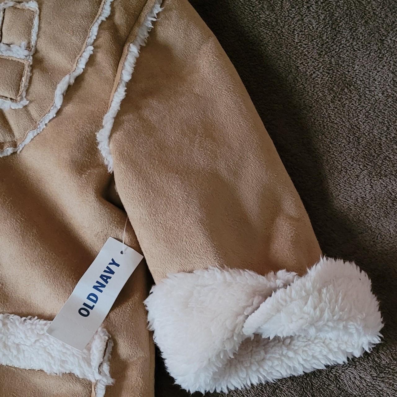 New with tag Old Navy faux fur sherpa coat. Kids... - Depop