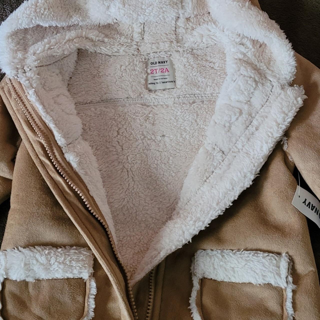 New with tag Old Navy faux fur sherpa coat. Kids... - Depop
