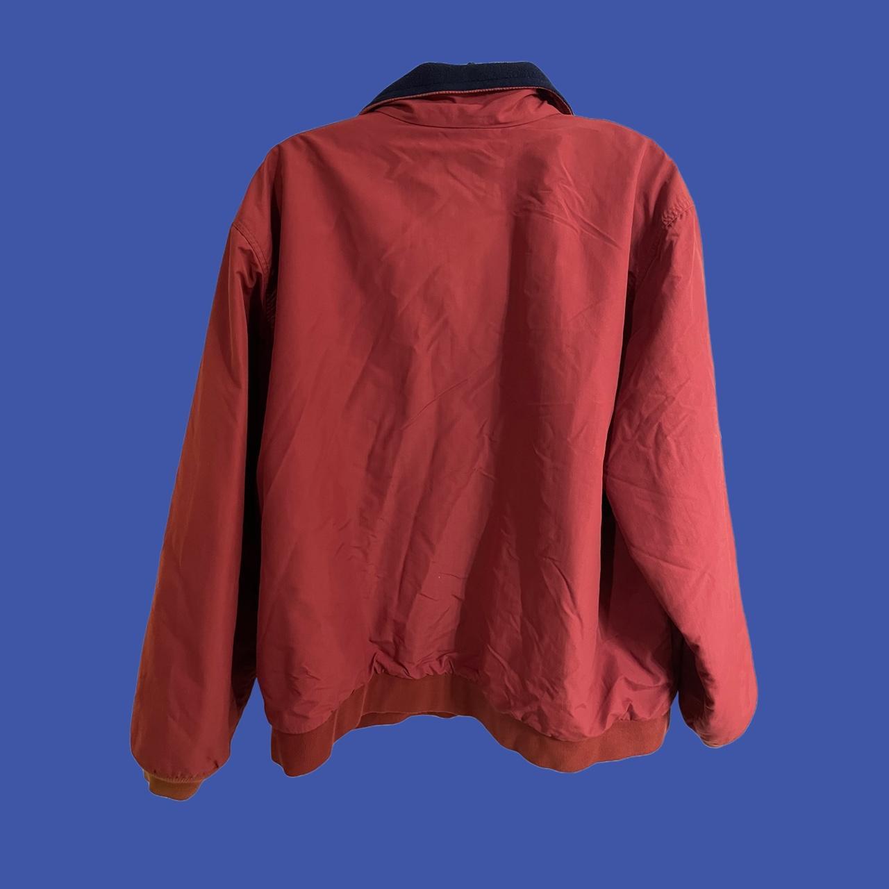Vintage mens L.L Bean red bomber jacket size XL... - Depop