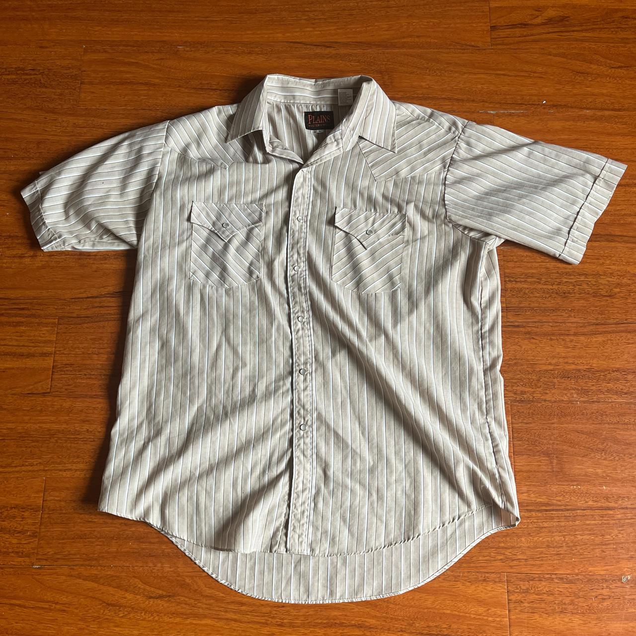 Men's striped button-up shirt - Depop
