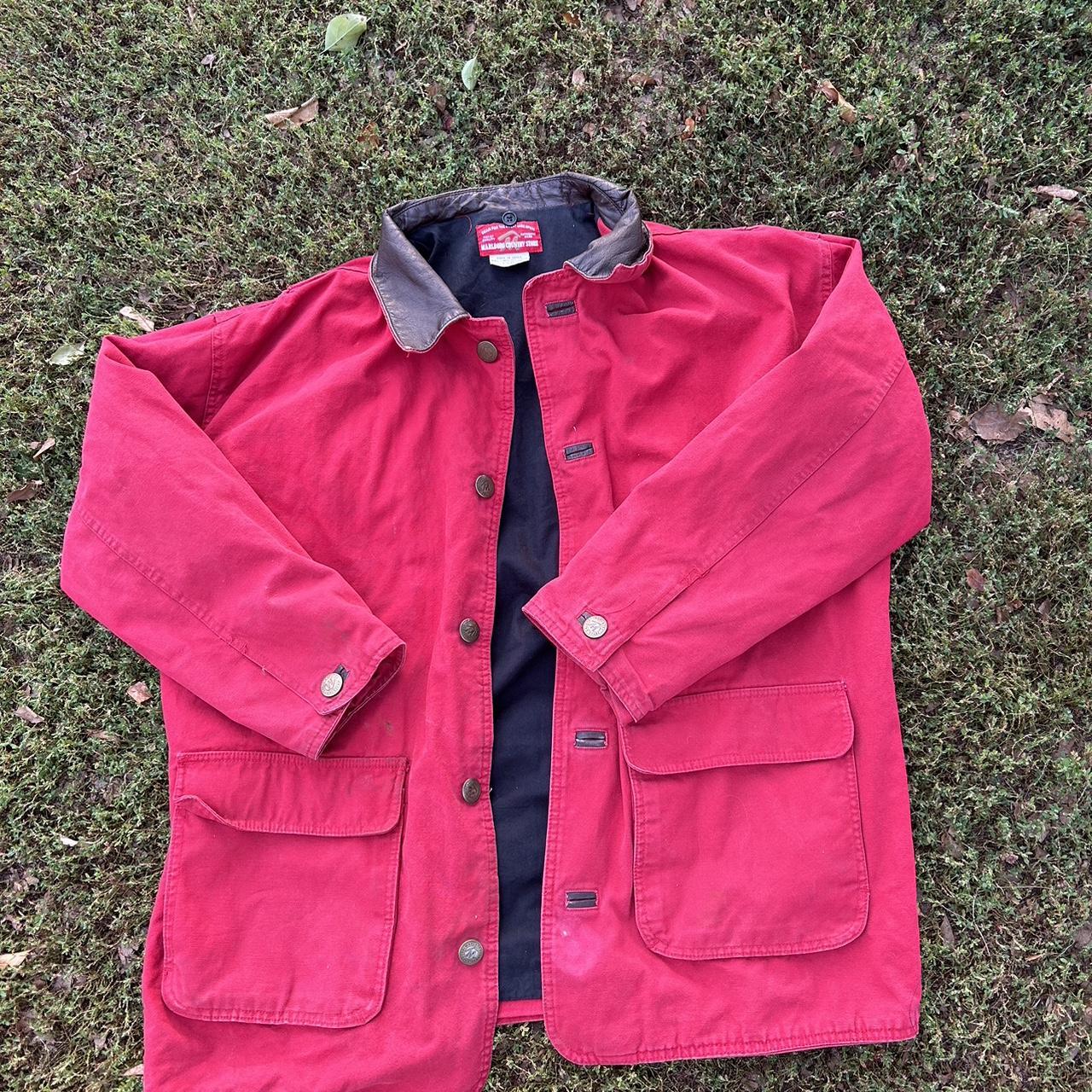 Vintage Red Marlboro County Store Chore Jacket Men’s... - Depop