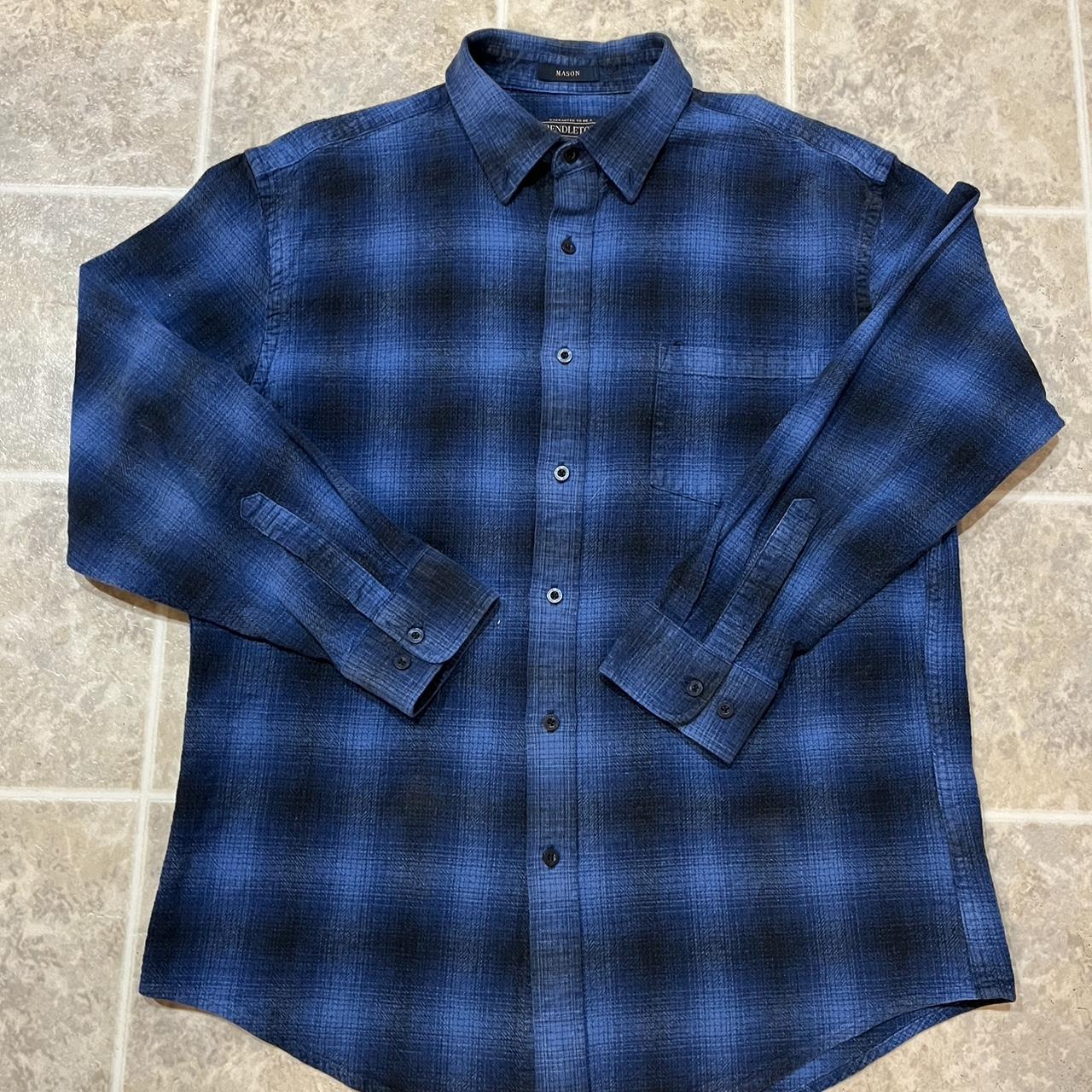 Blue Pendleton flannel shirt Size: Large ⚠️NO... - Depop