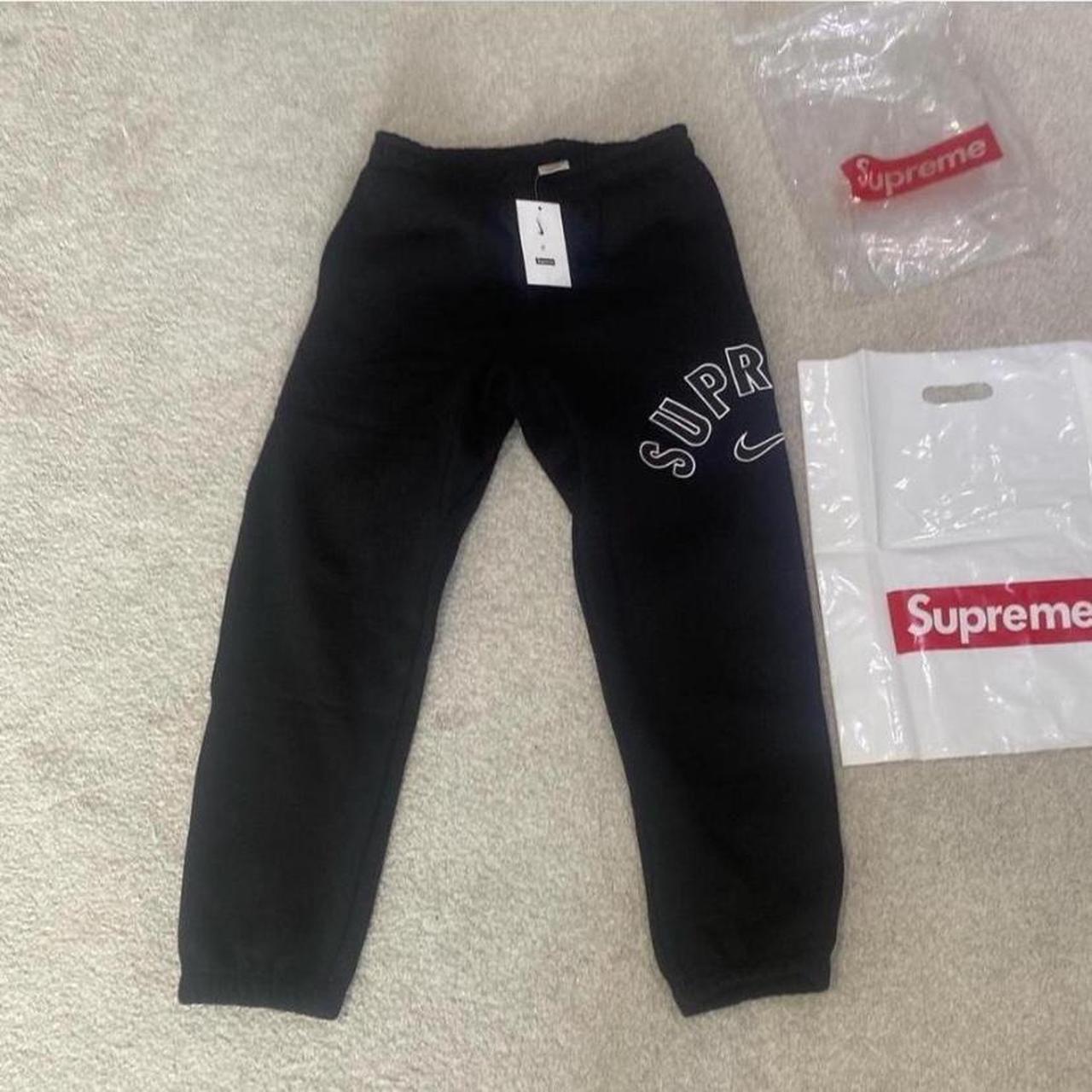 Black supreme joggers - never worn - medium -... - Depop
