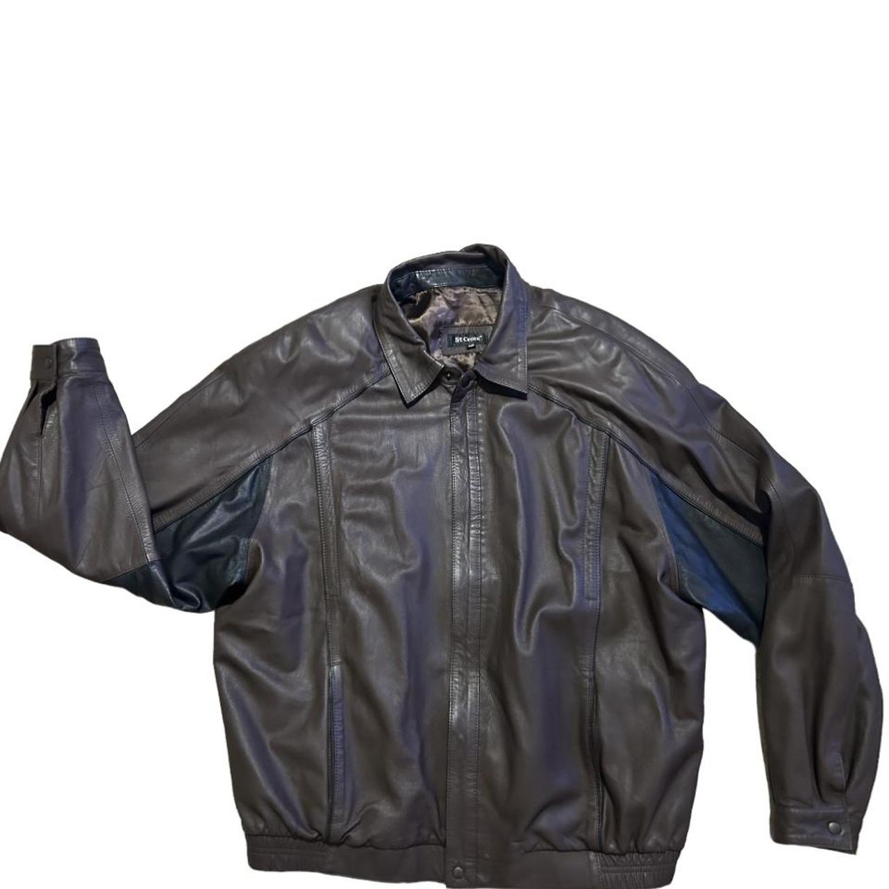 Vintage Mens St. Croix lamb leather jacket ‼️USED... - Depop