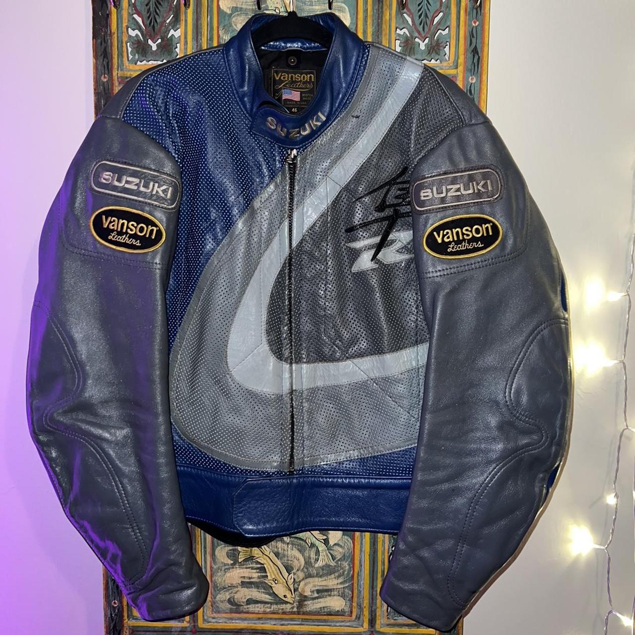 Vanson Leathers SUZUKI HAYABUSA jacket⚡️ MADE IN... - Depop