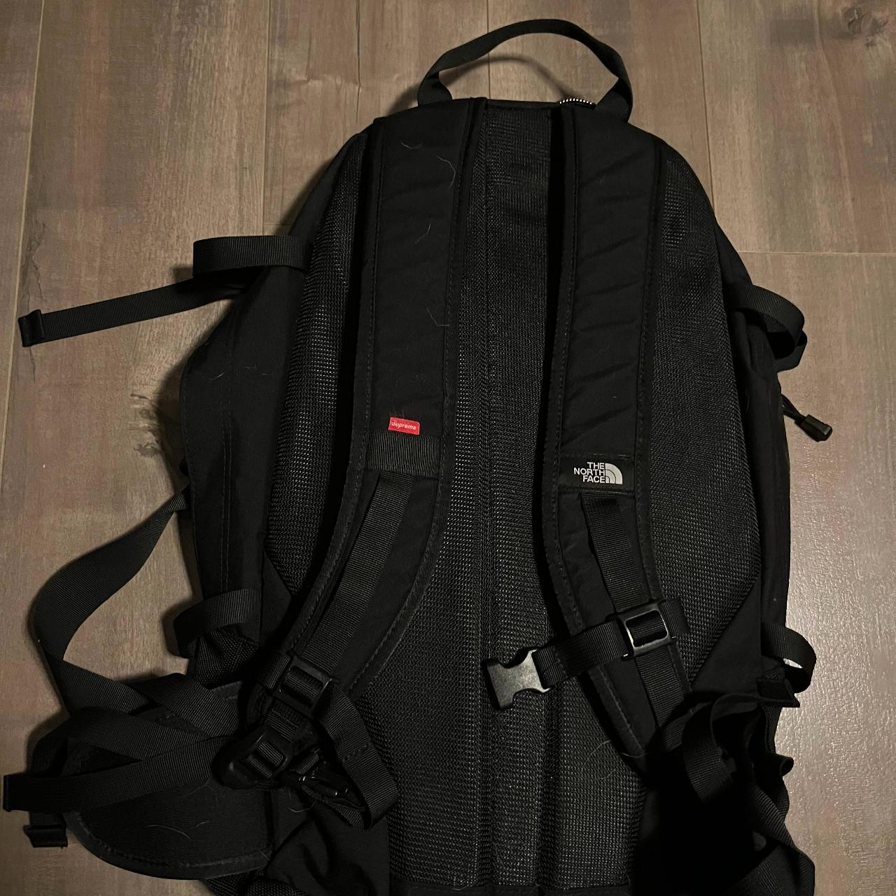 The North Face x Supreme black backpack #backpack... - Depop