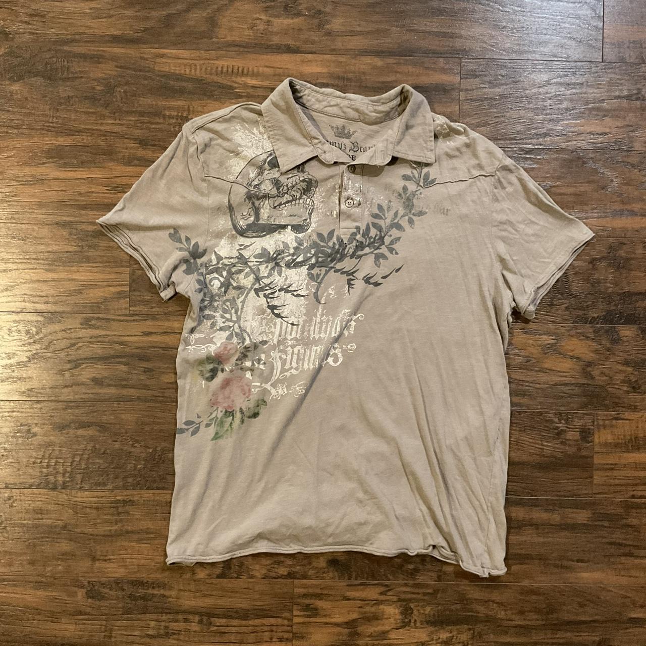 Y2K affliction style polo Will ship same or next... - Depop