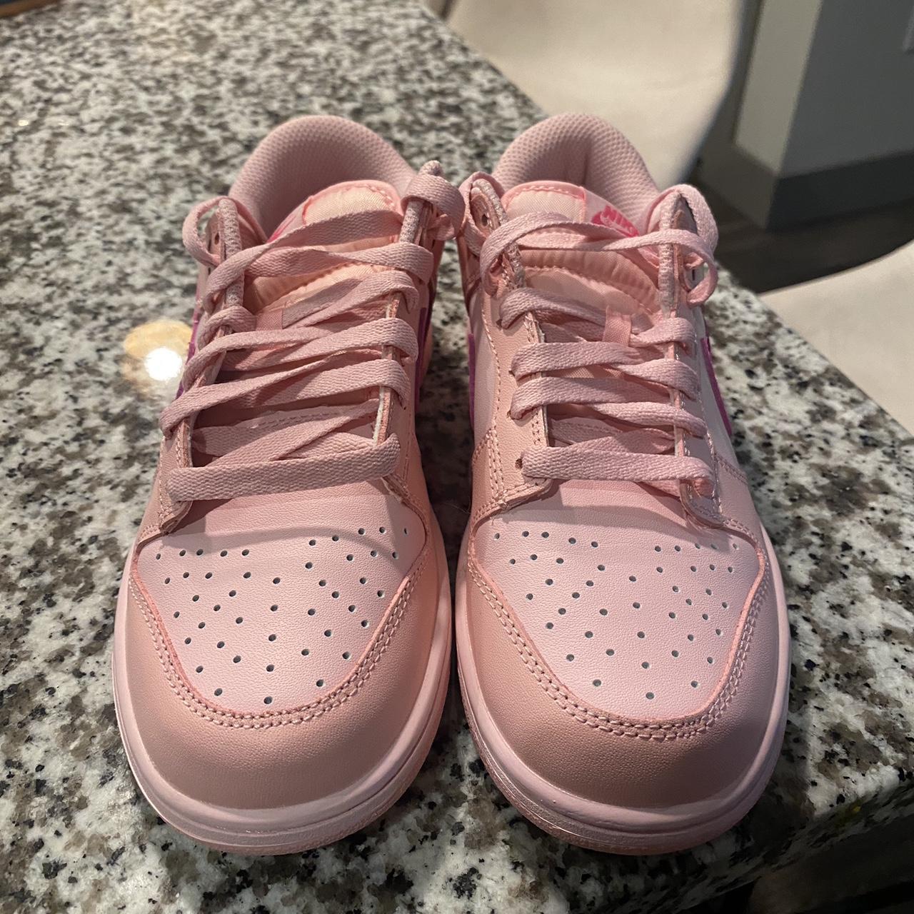 Nike Triple Pink Dunks Size 8; brand new- only tried... - Depop