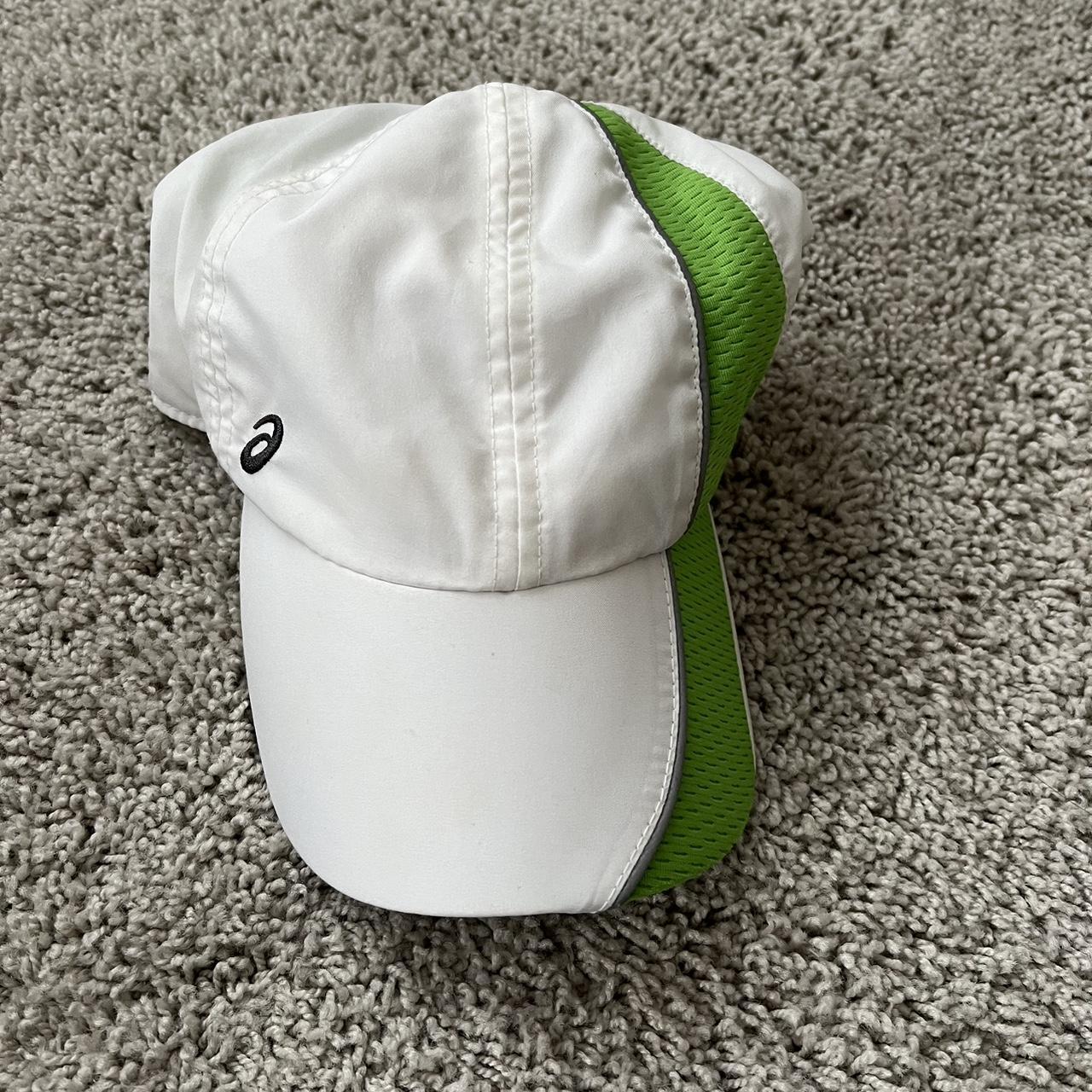 Asics | baseball cap, white & green color, one size,... | Depop