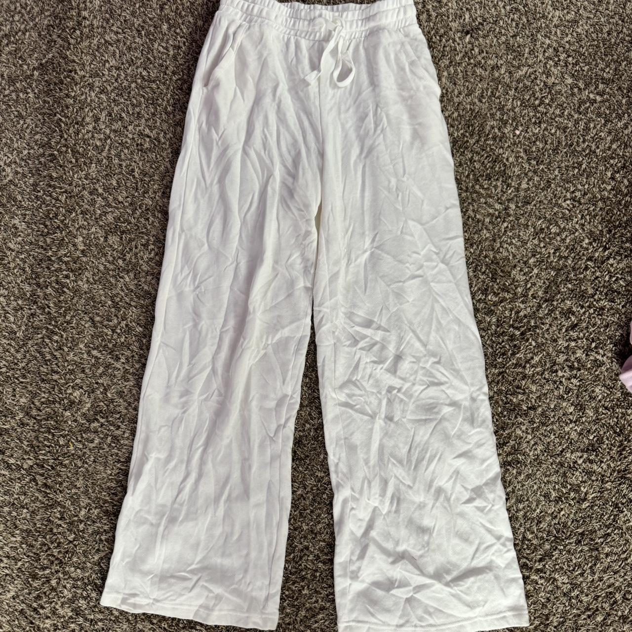 Colsie white wide leg pj pants Super comfy Worn once - Depop