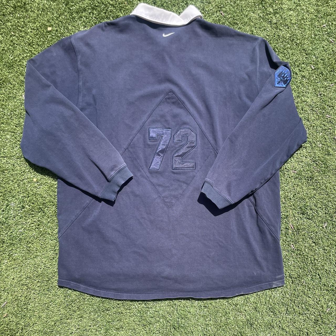 90s Classic Nike Rugby Button Up Jacket. Super nice... - Depop