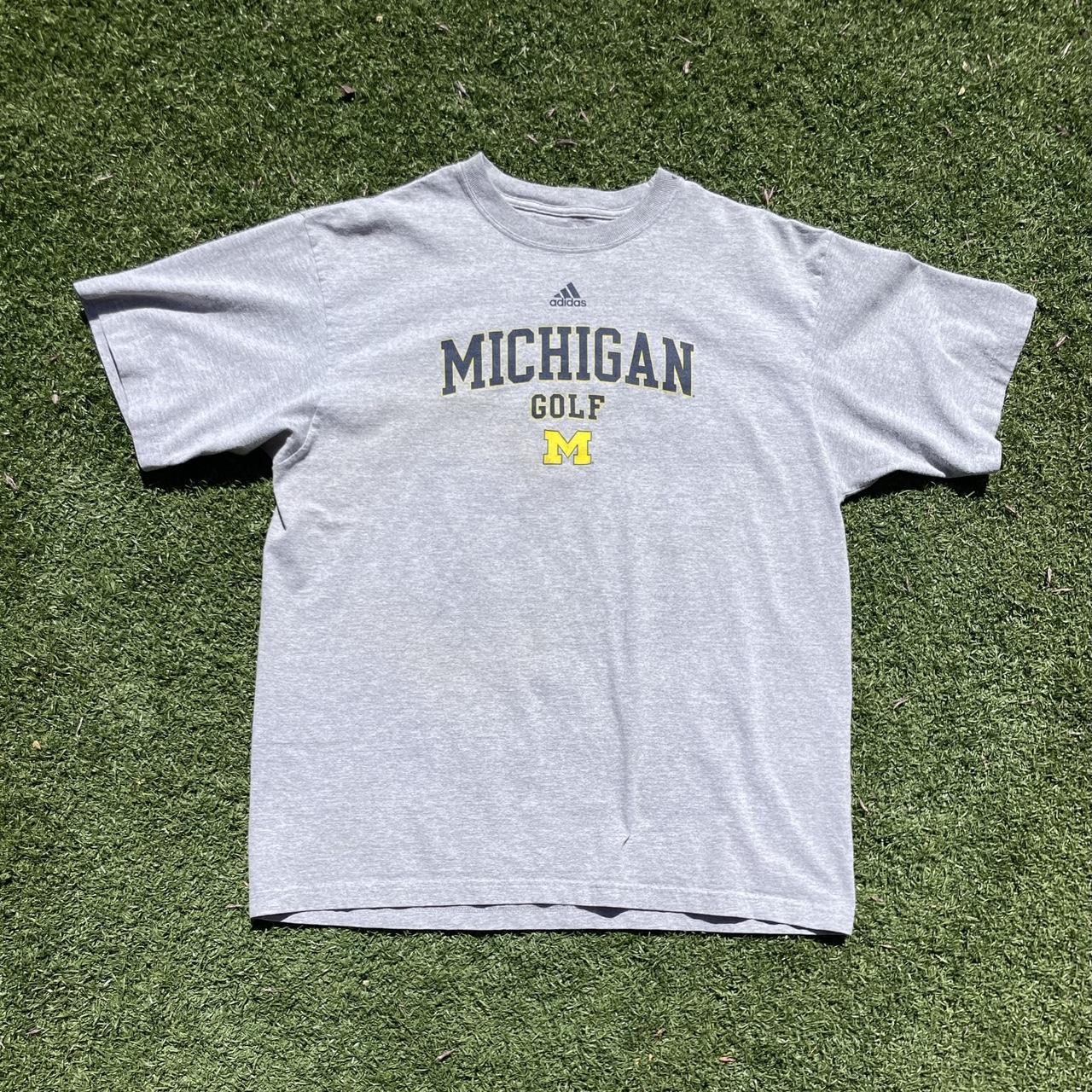 Adidas Men's Grey and Yellow T-shirt | Depop