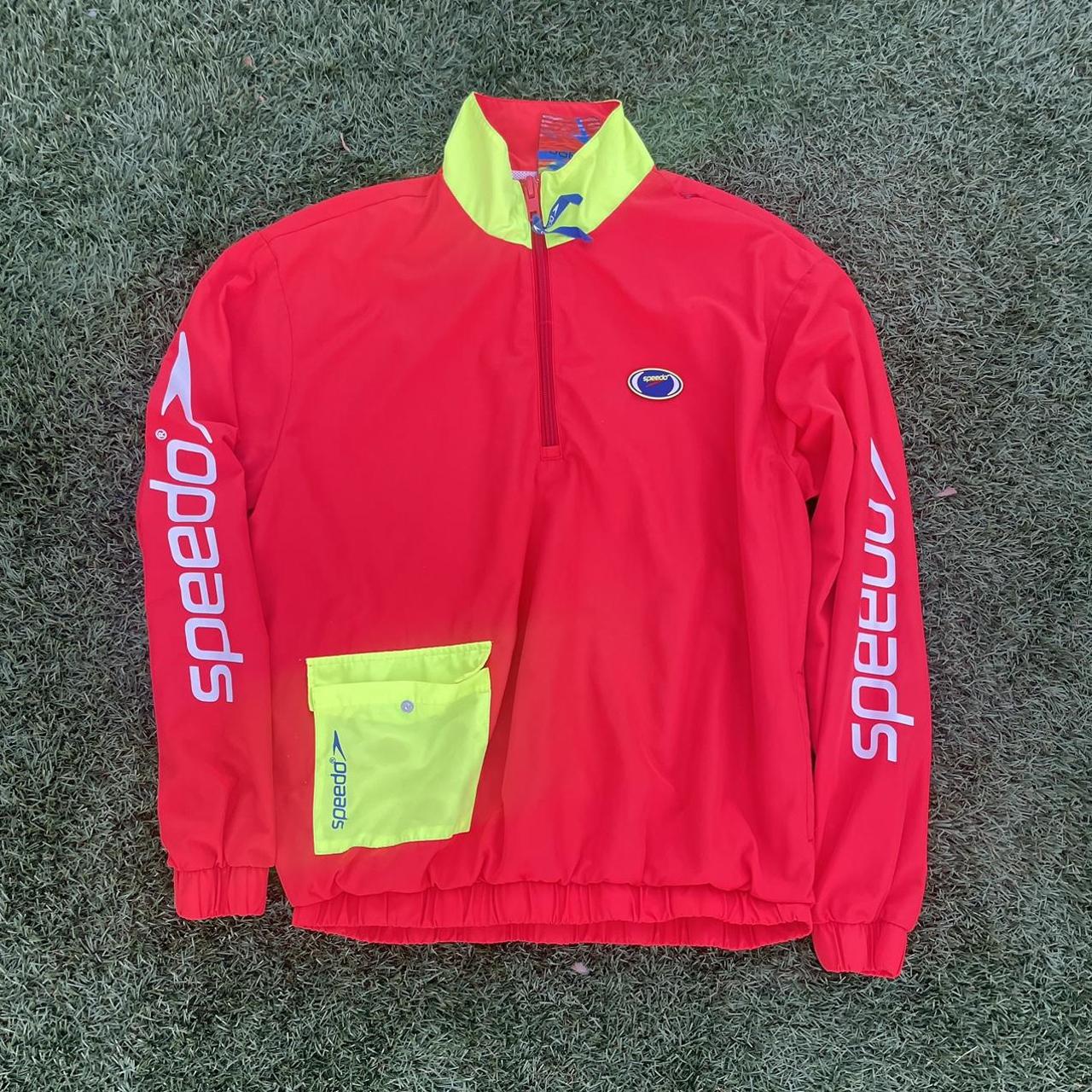 Dope Speedo Windbreaker quarter zip! Size Medium.... - Depop