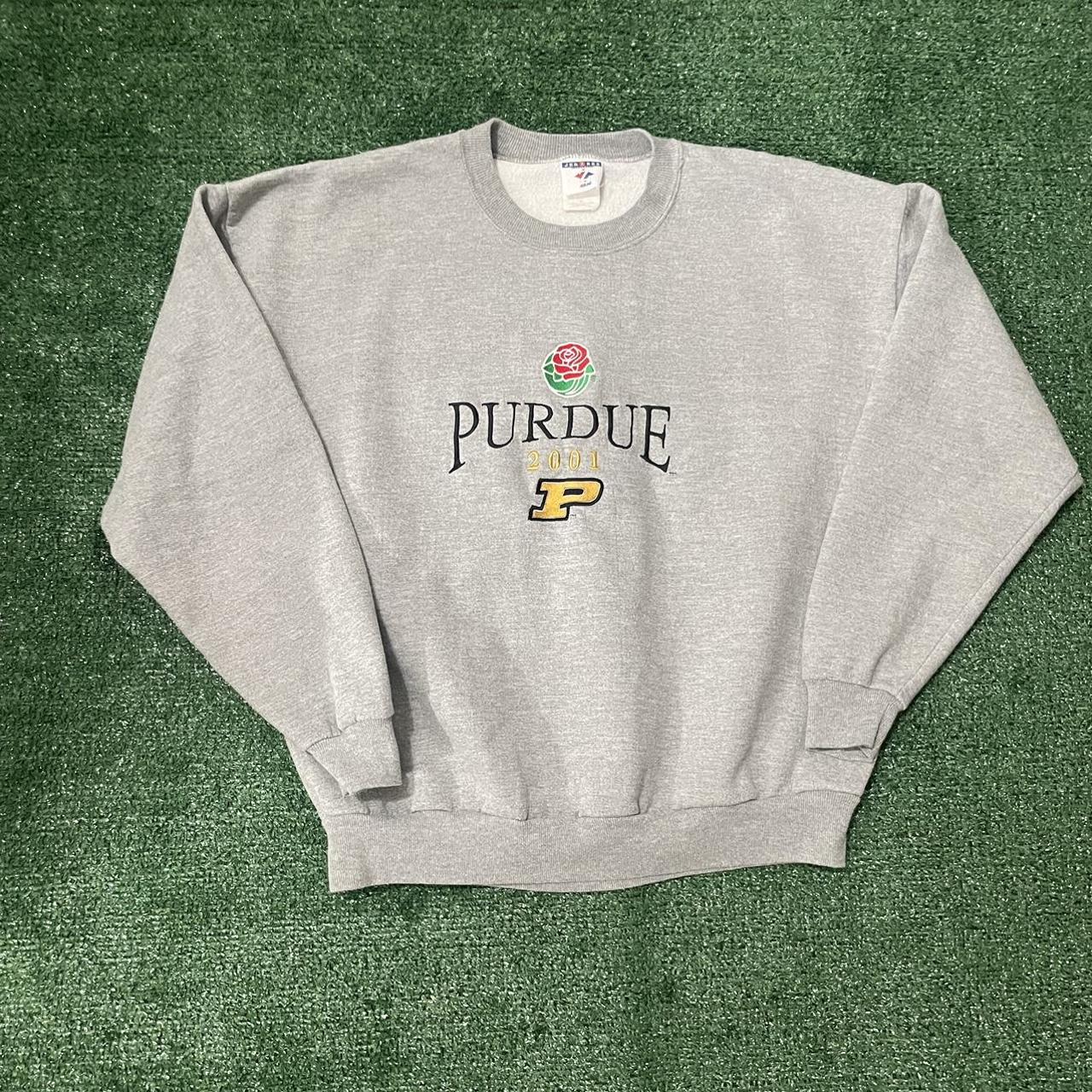 2001 Purdue Embroidered Crewneck. Size XL.... - Depop