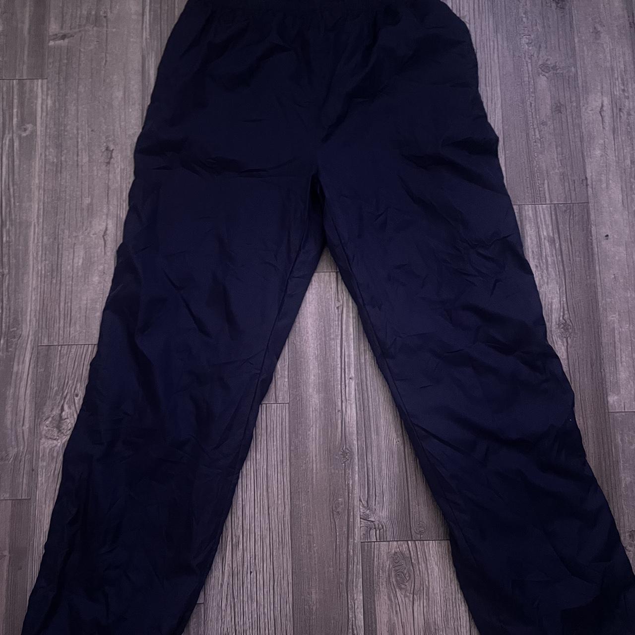 Jerzees navy blue track pants - Depop