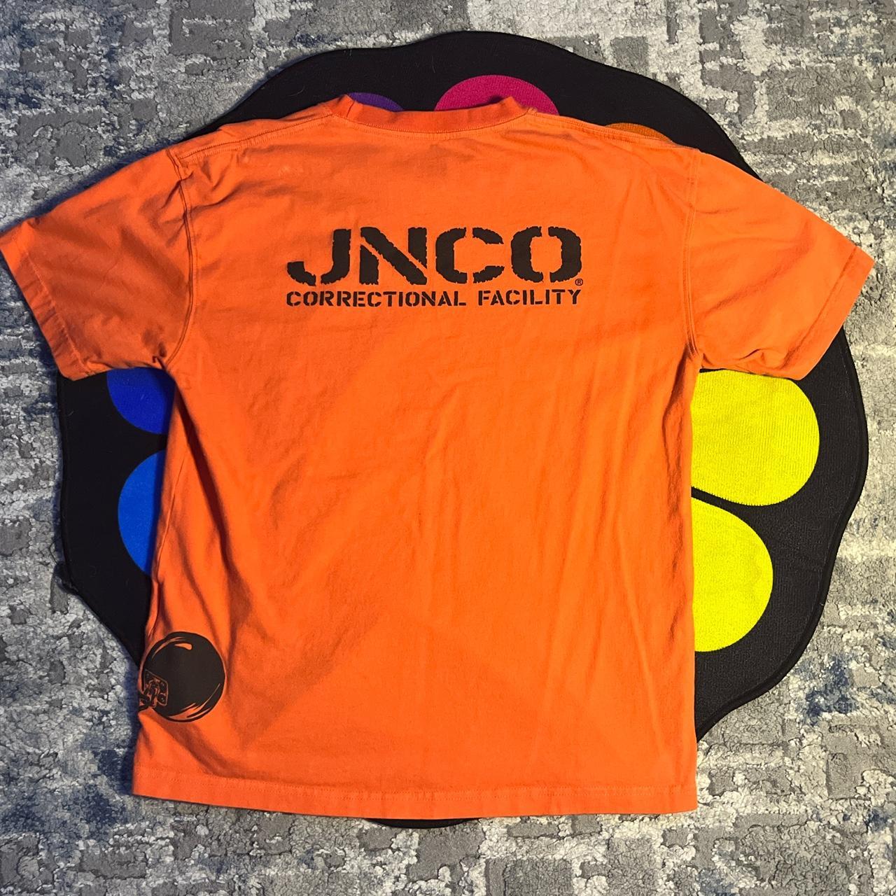 JNCO correctional facility shirt - orange - fits like M - Depop