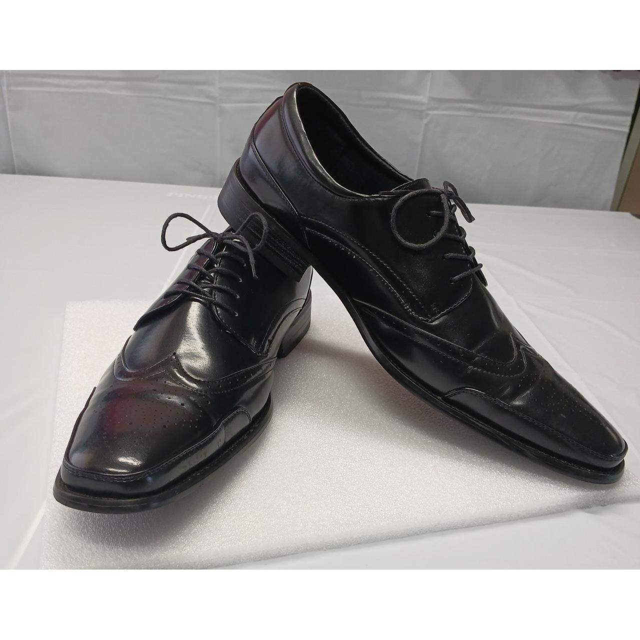 Delli Aldo Men's Square Toe lace up Black Formal... | Depop