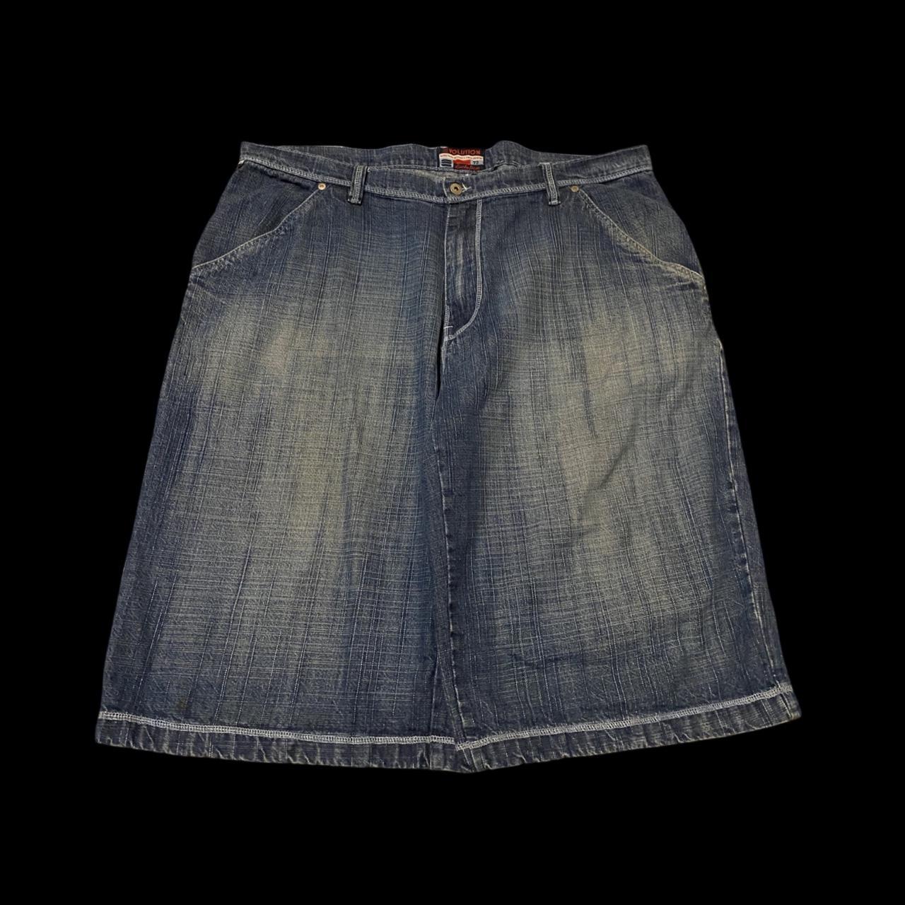 sick super baggy evolution jorts. insane southpole... | Depop