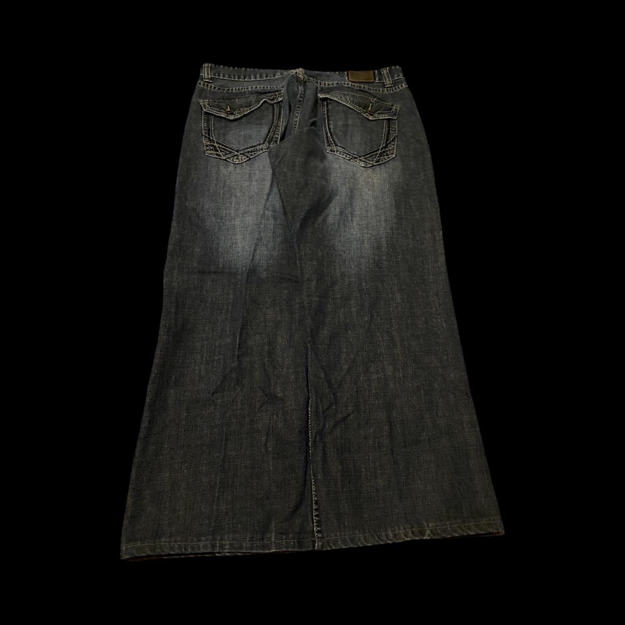 sickk dark blue baggy bootcut flypaper jeans. back... | Depop