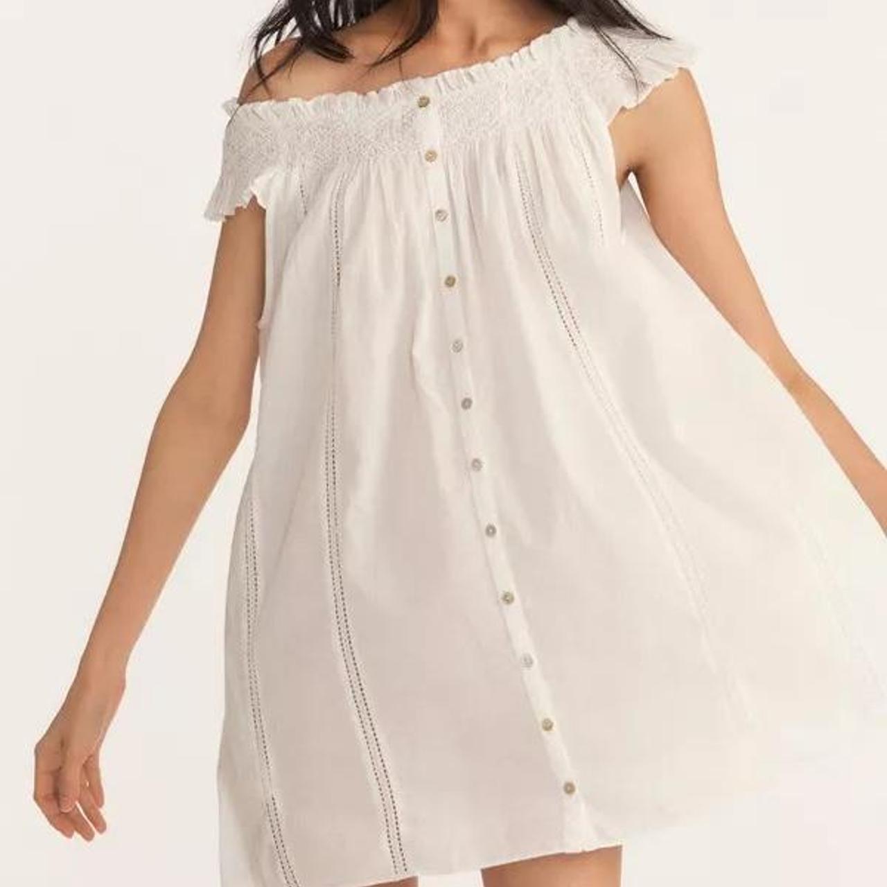 NWT LoveShackFancy White Finchley Dress super... - Depop