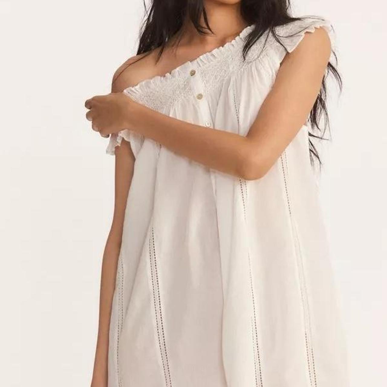 NWT LoveShackFancy White Finchley Dress super... - Depop