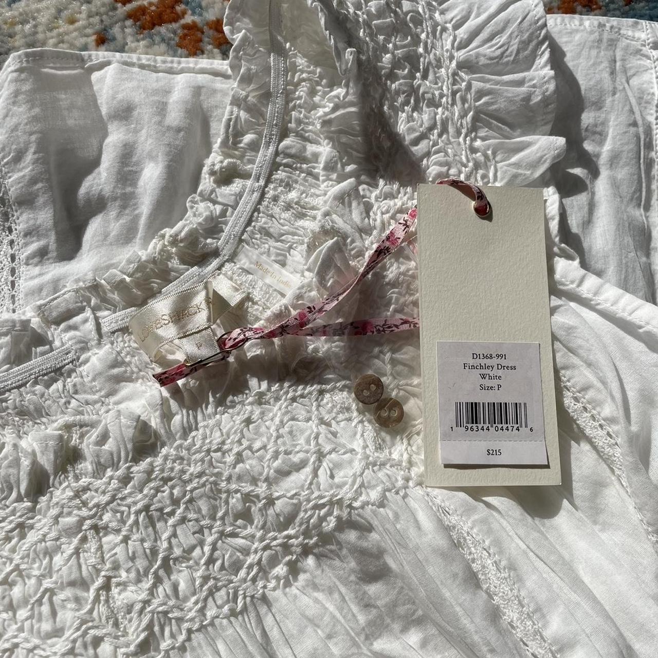 NWT LoveShackFancy White Finchley Dress super... - Depop