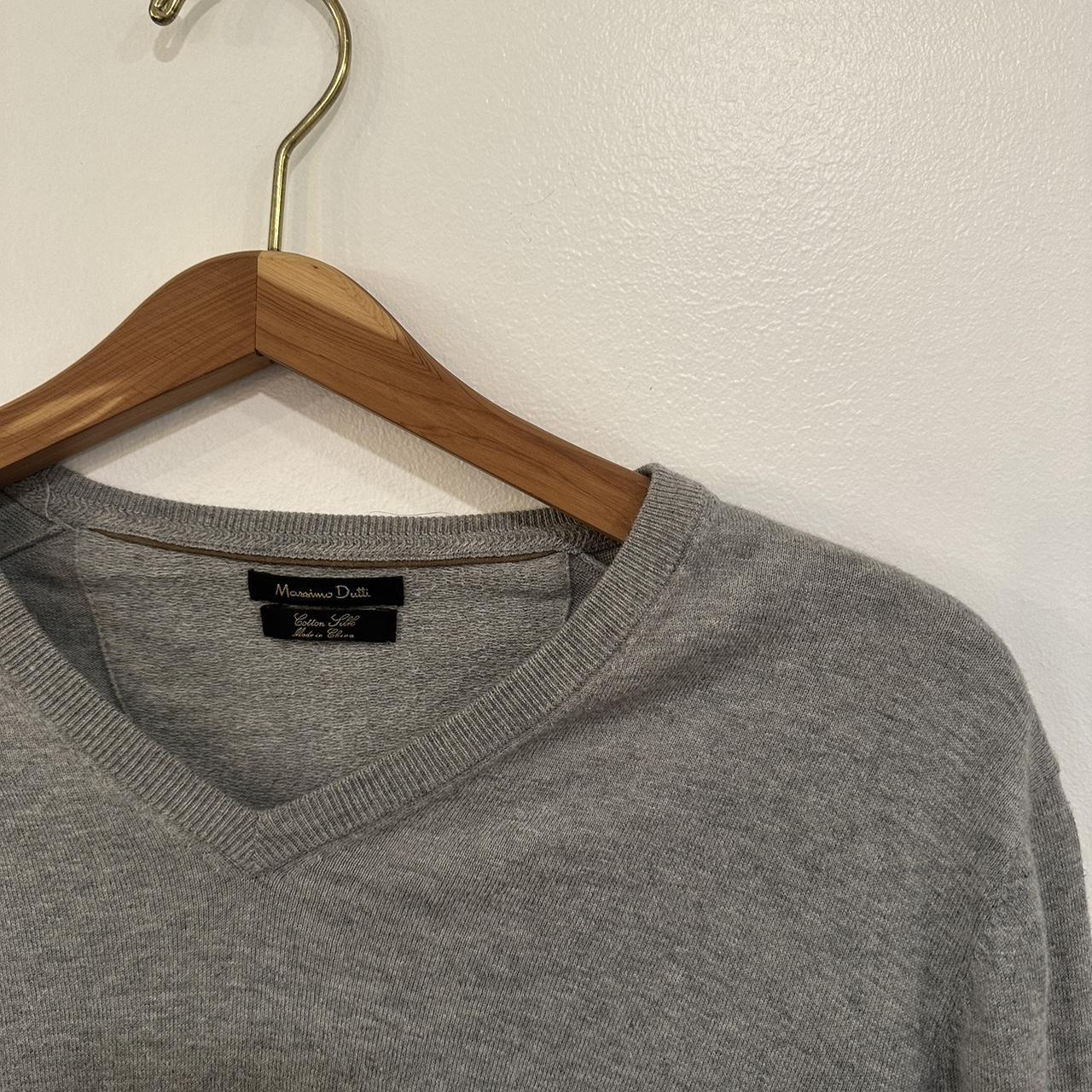 Men’s + Massimo Dutti cotton silk sweater + brown... - Depop