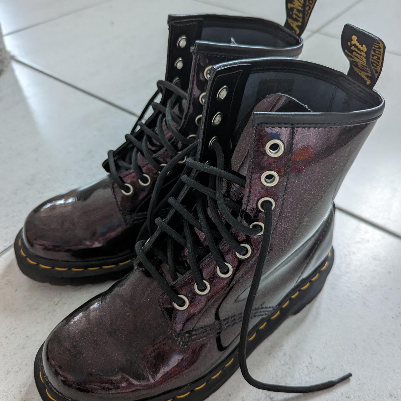 Dr. Martens red sparkle boots Size 4 Great shoes,... - Depop