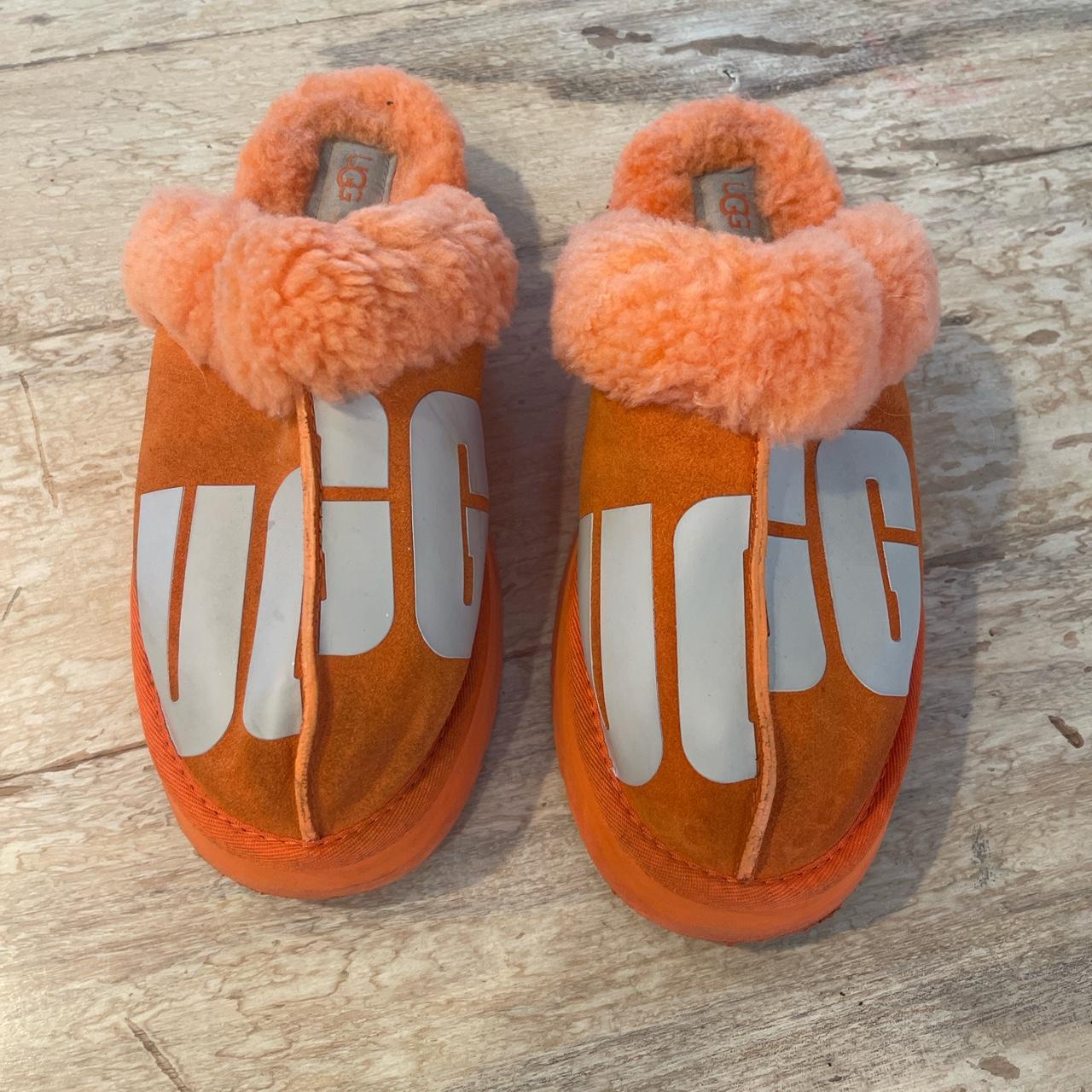 UGG orange platform slippers - Depop