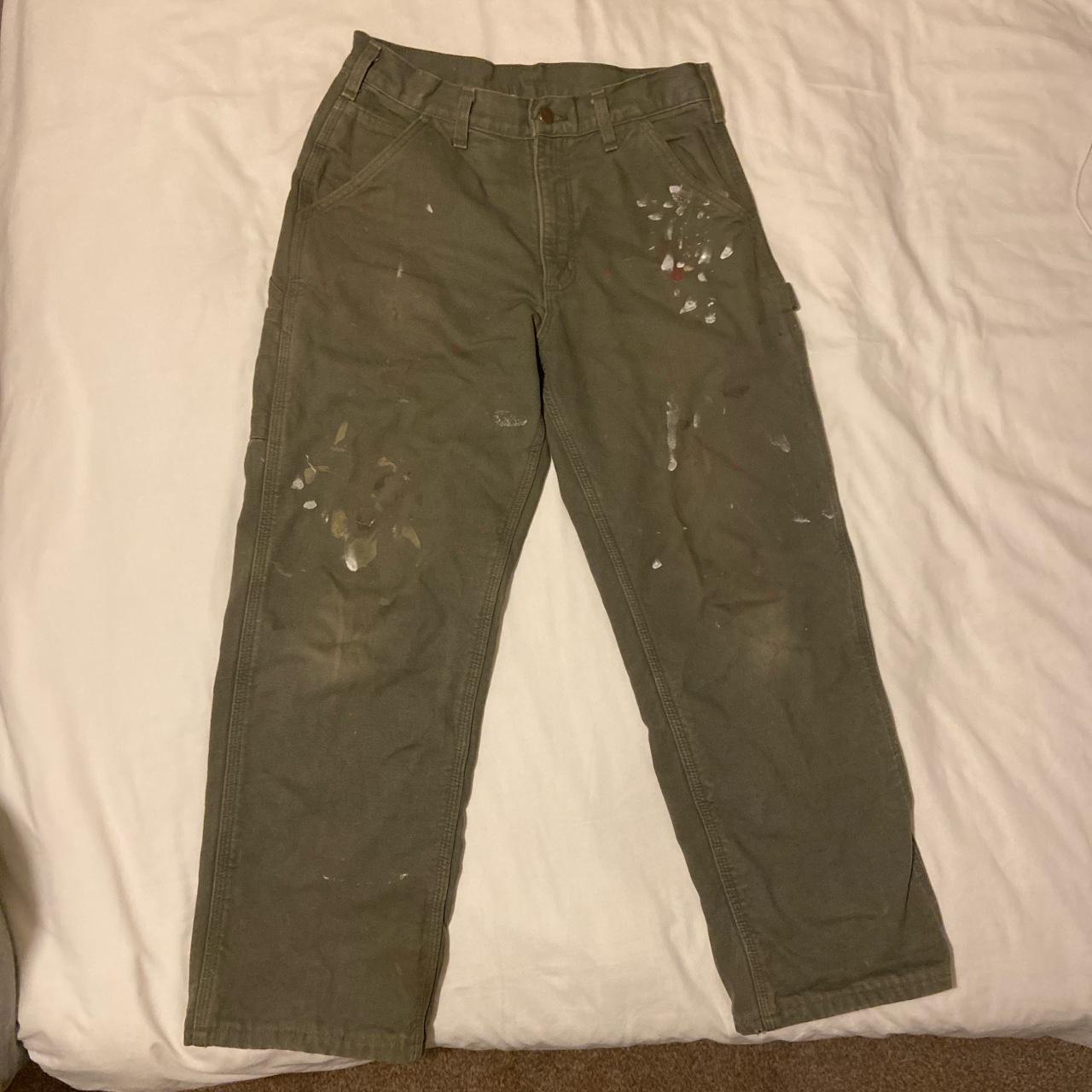 Khaki and green workwear pants #workwear... | Depop